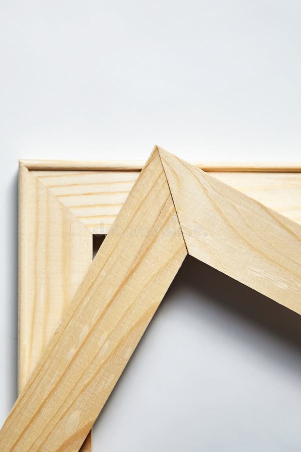 Wooden Stretcher Bars for Canvas, Edges of Several Types, Corners Stock ...