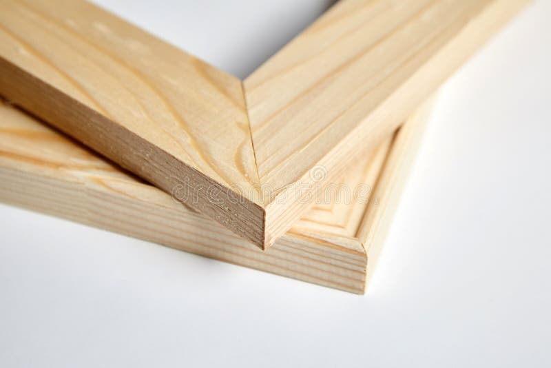 Wooden Stretcher Bars for Canvas, Edges of Several Types, Corners Stock ...
