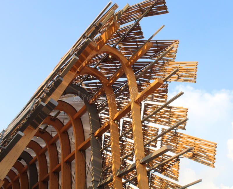 Wooden structure stock image. Image of girders, beams - 55740205