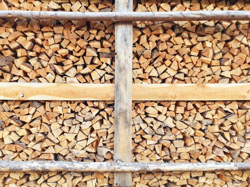 Wooden Structure for Firewood Stock Photo - Image of light, firewood ...
