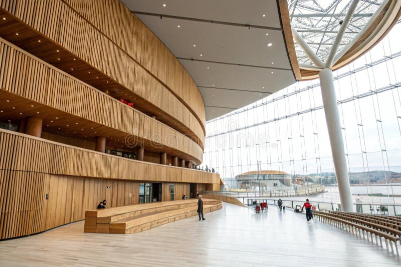 Wooden Structure Inside Oslo Opera House Stock Illustration ...