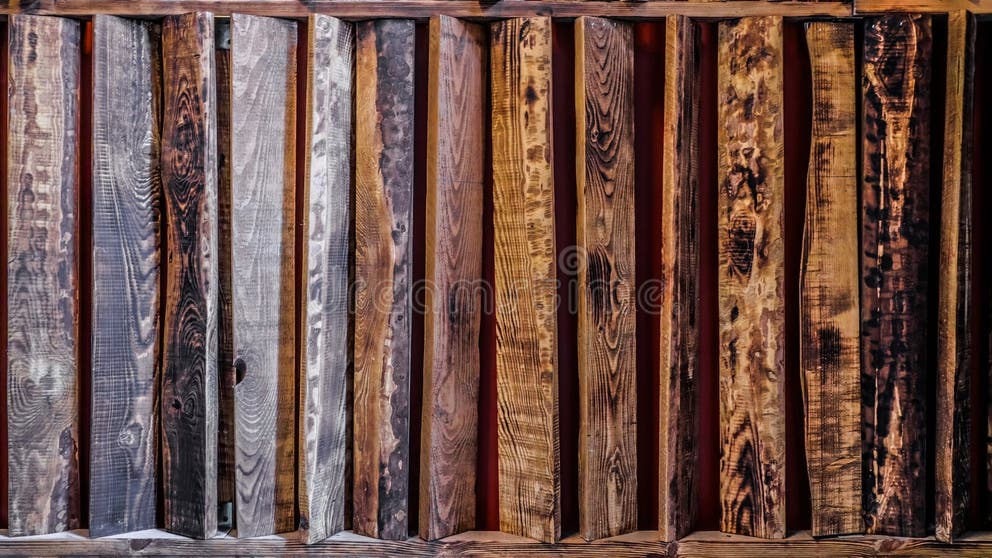 Wooden Structure with Several Wooden Planks. the Planks are Vary in ...