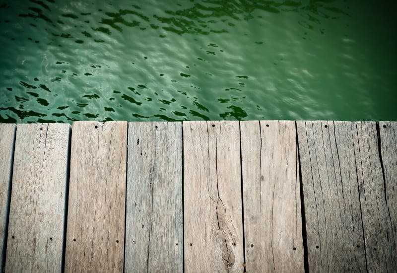 The Wooden Structure of the Small River Platform Stock Image - Image of ...