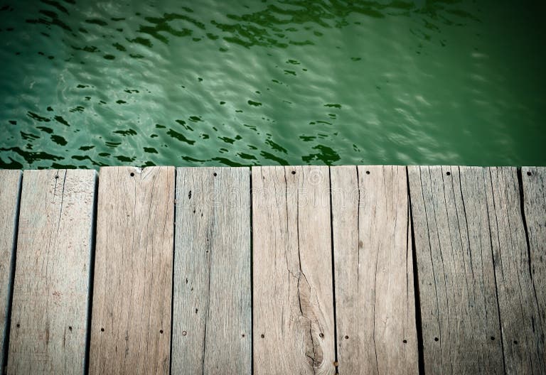 The Wooden Structure of the Small River Platform Stock Image - Image of ...