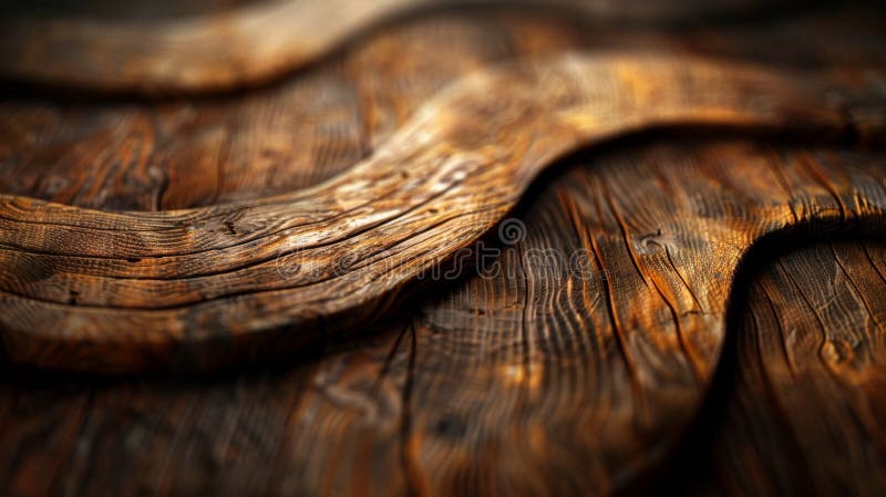 Wooden Surface with a Curvy Pattern Stock Image - Image of decorative ...
