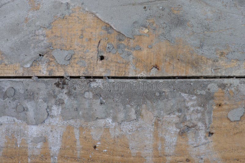 Wooden Surface with Dry Cement on it Stock Photo - Image of plank ...