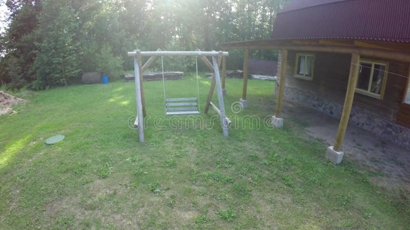 Wooden Swing on Beach at Koh MunNork Island, Rayong, Thailand Stock ...