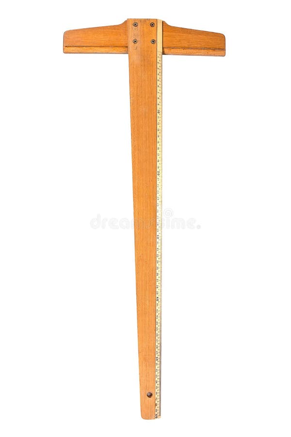Wooden T Square Ruler Tool with Inch and Centimeter Measures for ...