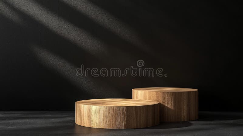 Wooden Table Background with Generative Ai. Product Display Podium ...