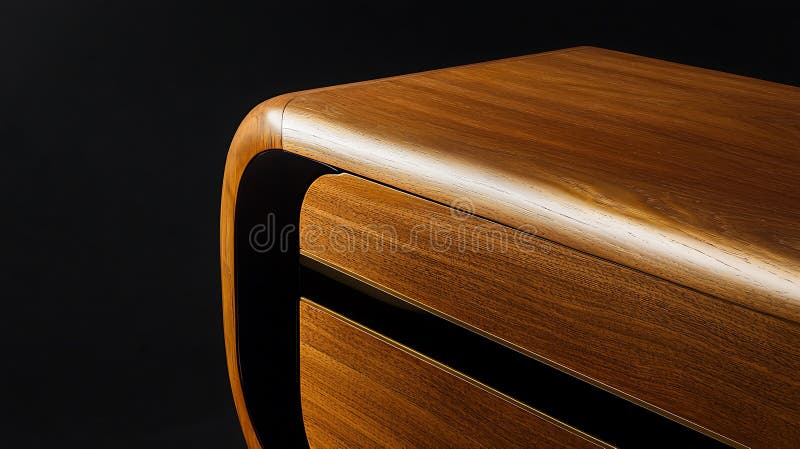 A Wooden Table with a Black Border Stock Image - Image of hardwood ...
