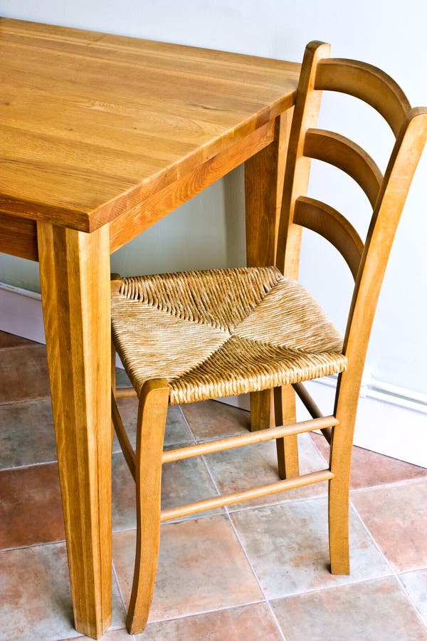 Wooden Table and Chair stock image. Image of wooden, fiber - 24093785