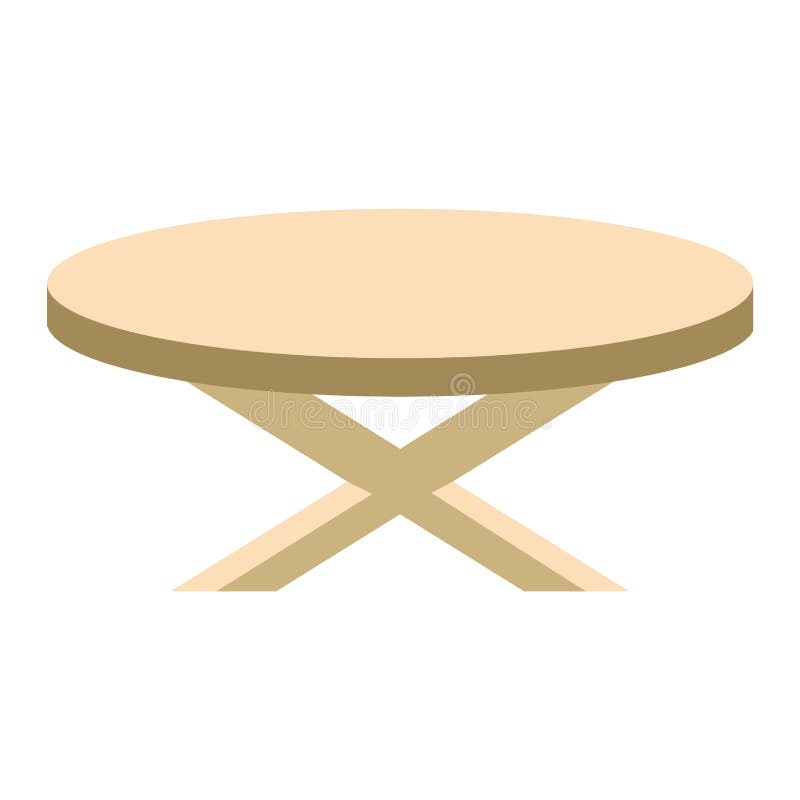 Wooden Table Flat Vector Isolated. Stock Vector - Illustration of panel ...