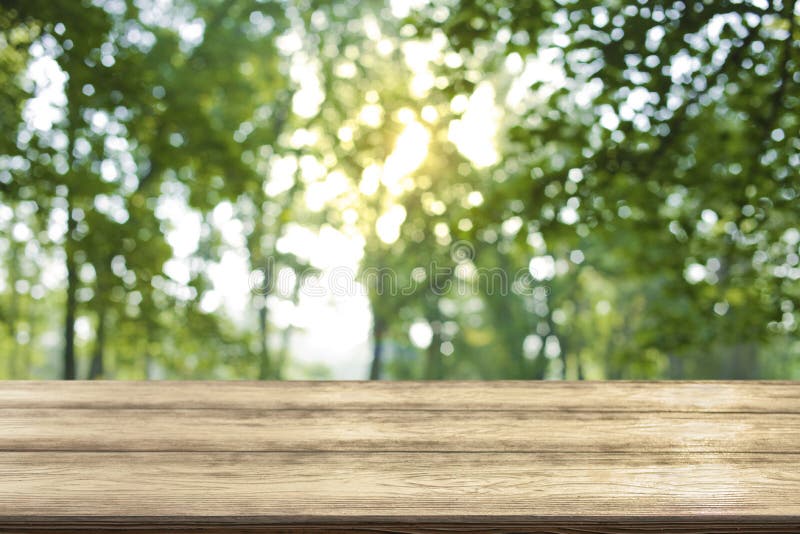 Wooden Table for Background Stock Photo - Image of banner, spring ...