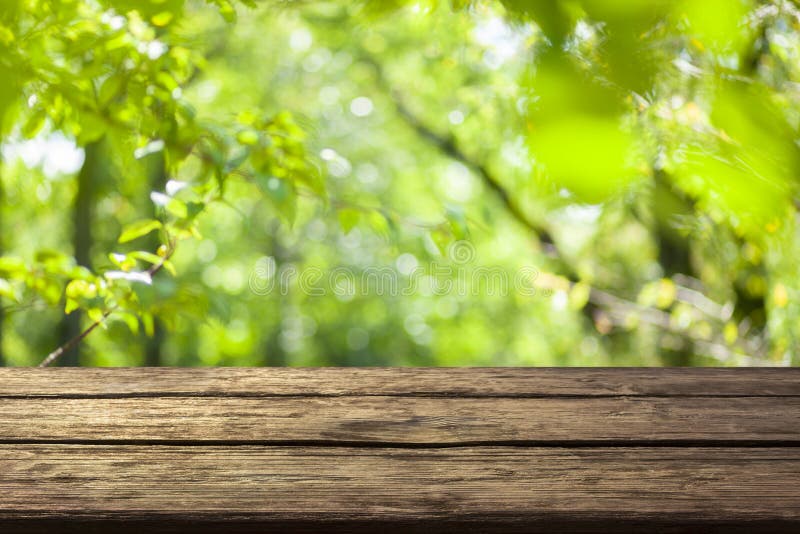 Wooden Table for Background Stock Photo - Image of business, plant ...