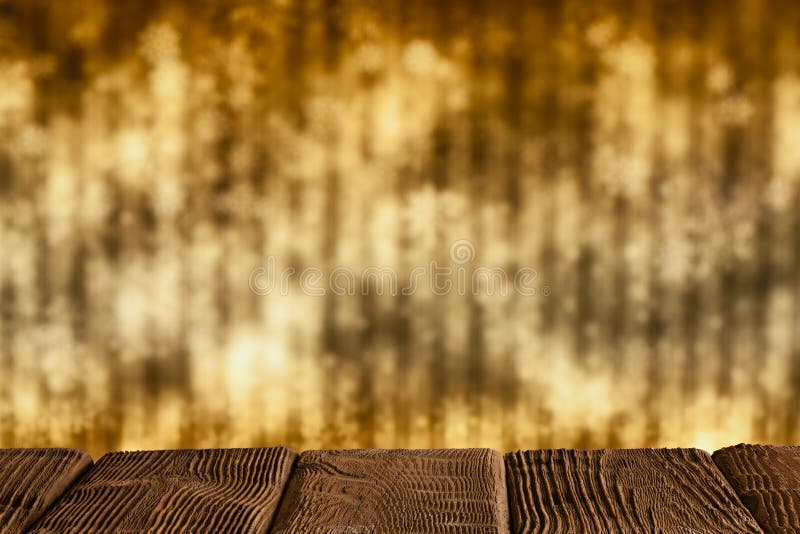 Wooden Table with Free Space on Abstract Background Stock Illustration ...