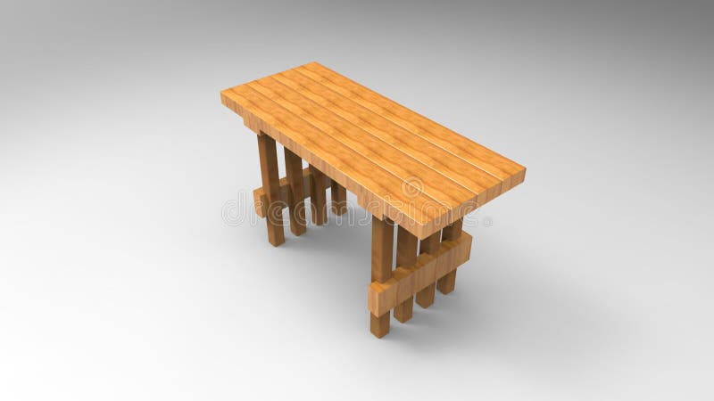 Wooden Table stock illustration. Illustration of domestic - 58987855