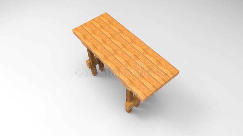 Wooden Table Isolated Illustration Stock Vector - Illustration of ...