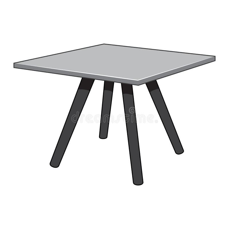 Wooden Table Isolated Illustration Stock Vector - Illustration of ...