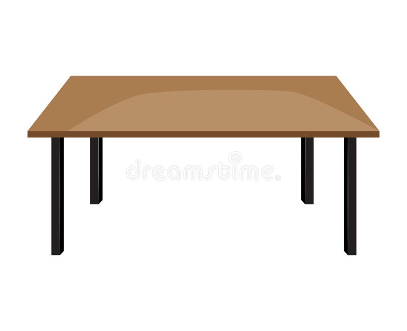 Wooden Table Isolated Illustration Stock Vector - Illustration of ...