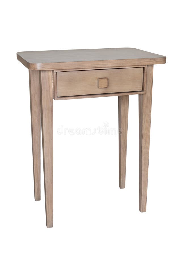 Wooden Table Isolated on White Stock Image - Image of furniture, wooden ...