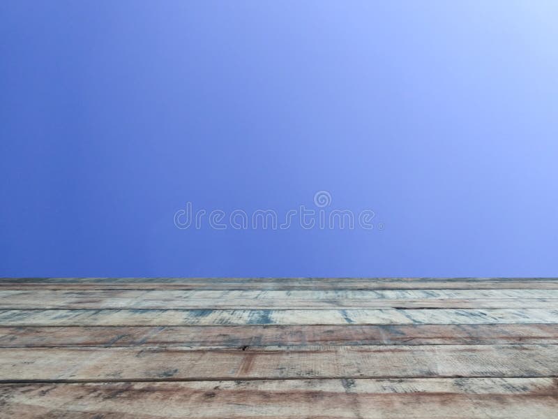 Wooden Table Old Brown Backdrop Blue Gradient Stock Image - Image of ...