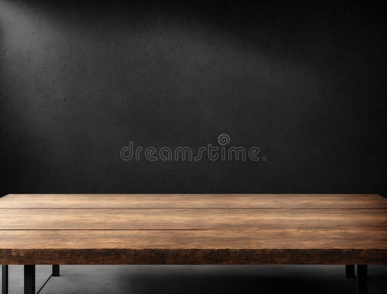 A Wooden Table with a Rectangular Shape and a Flat Surface. Stock Image ...