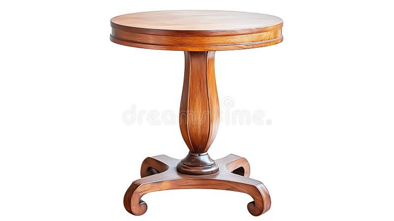 Wooden Table Round Top Tall Slender Base Stock Photos - Free & Royalty ...