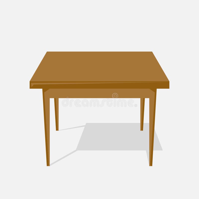 Wooden table with shadow stock vector. Illustration of desk - 63320064