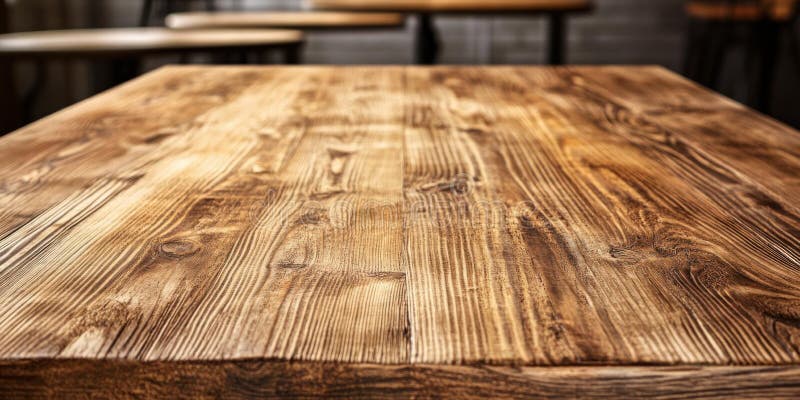 Wooden Table Surface Provides a Rustic, Natural Texture for Home Decor ...