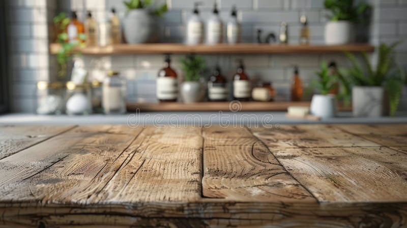 Wooden Table Top with Bowl stock image. Image of homely - 314561785