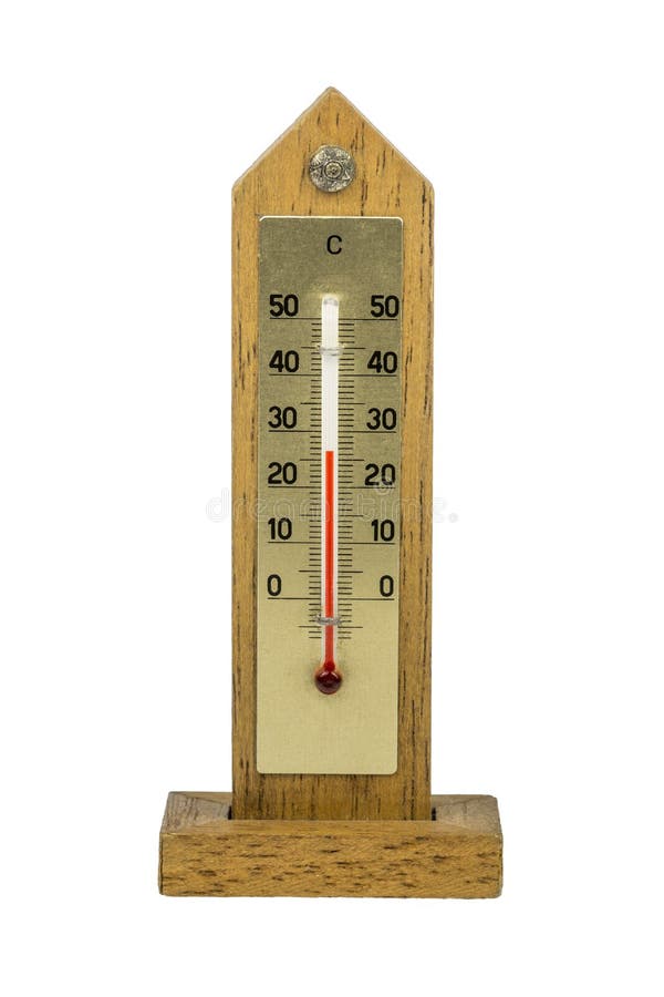 Wooden Table Top Thermometer Stock Image - Image of mercury, bronze ...
