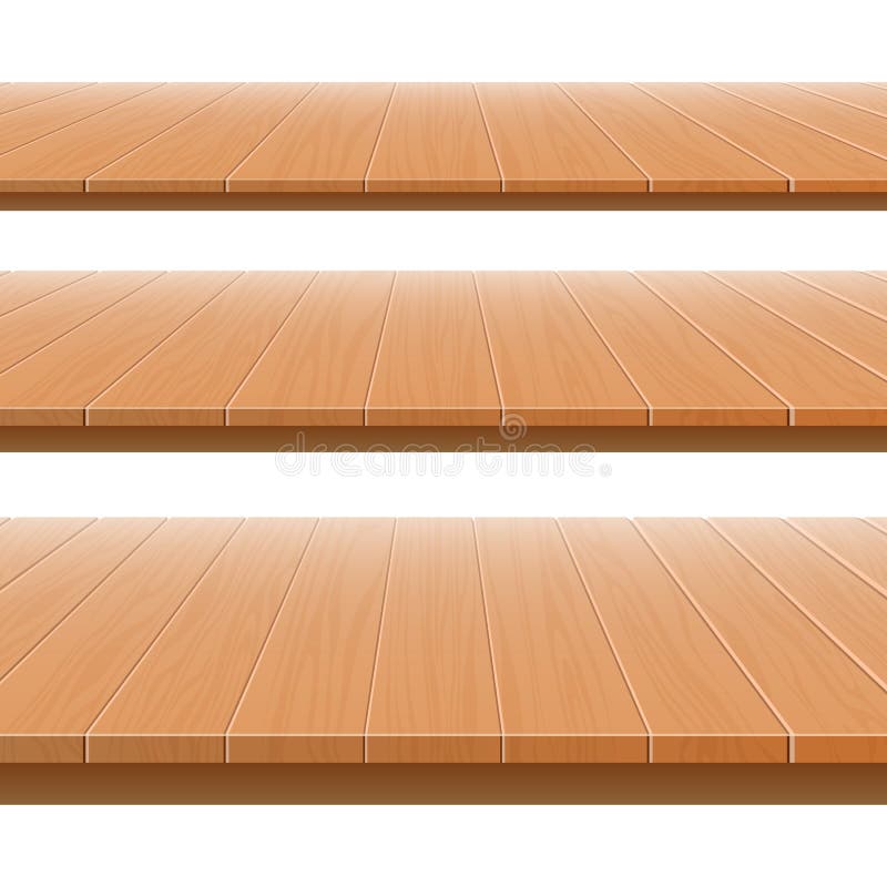 Wooden Table Top Vector Design Illustration Isolated on White ...