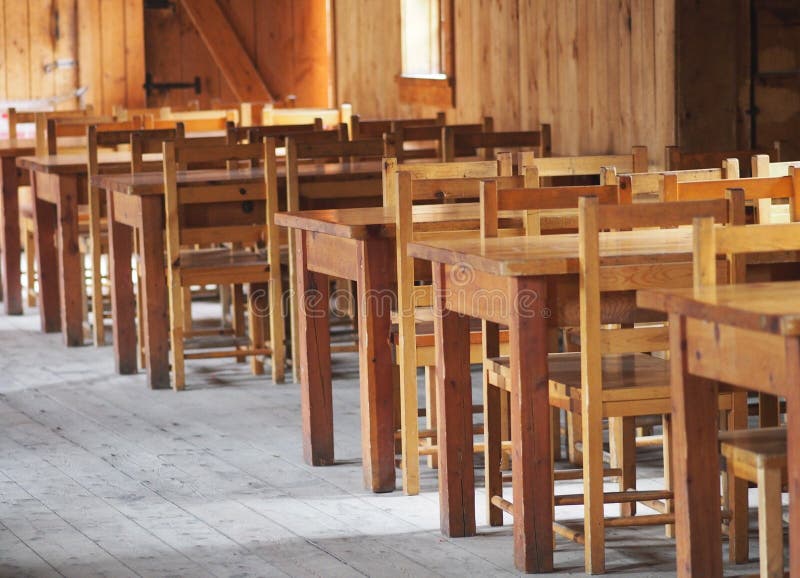 Wooden Tables and Chairs stock photo. Image of handmade - 45324608