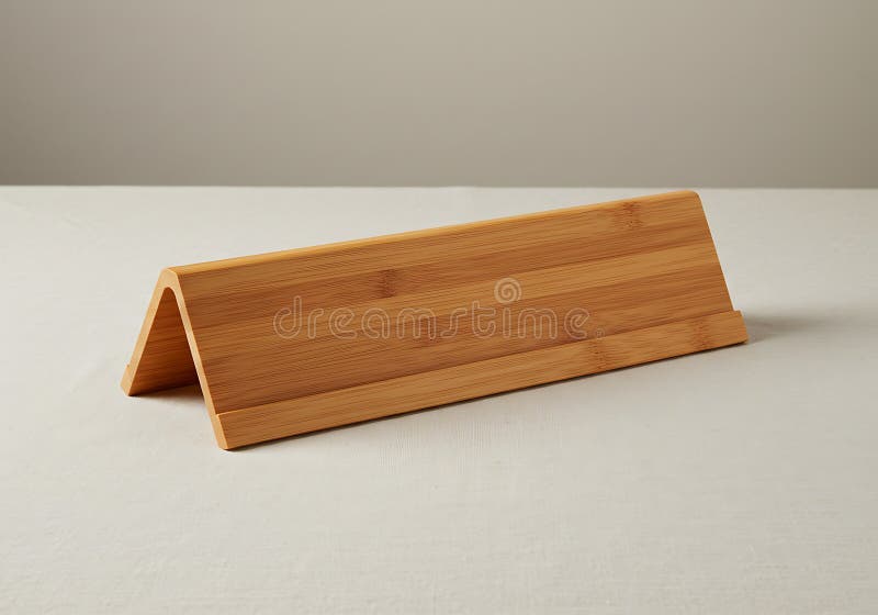 Wooden Tablet Stand on White Surface for Displaying Digital Devices ...