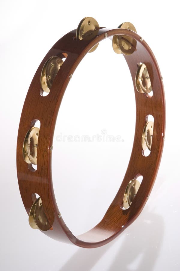 Wooden Tambourine 1 stock image. Image of instrument, brass - 2447081