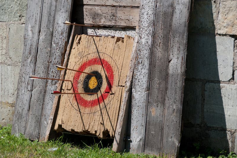 Tree Stump Target with Axe stock photo. Image of targets - 21516030
