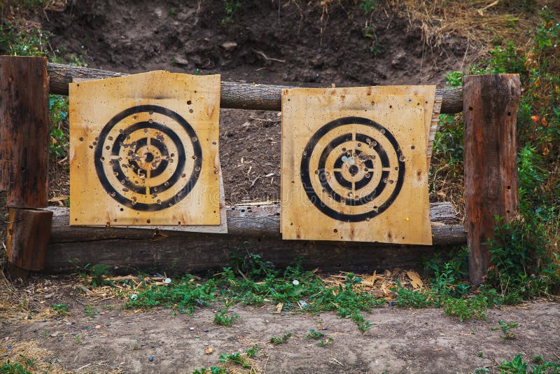 Targets at the Shooting Range Stock Photo - Image of gallery, outdoor ...