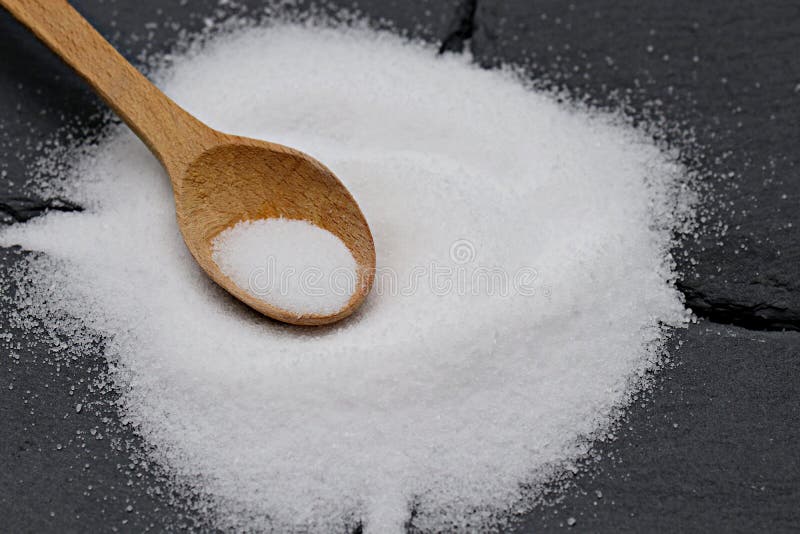 Teaspoon of table salt stock photo. Image of addiction - 123497360