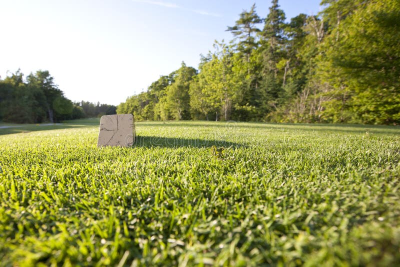 Wooden tee box stock image. Image of green, recreation - 140921023