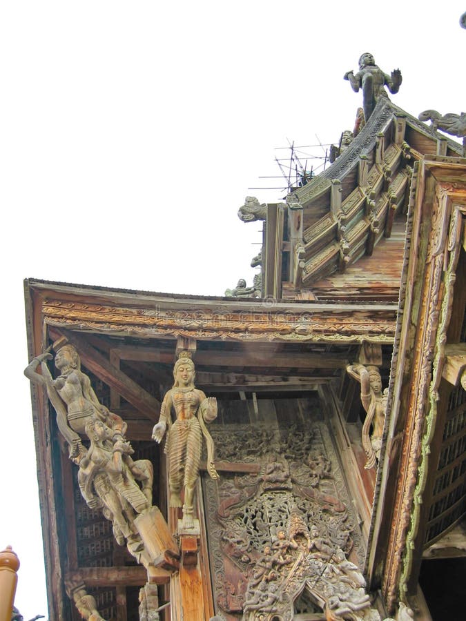 Wooden Temple stock photo. Image of church, pagan, relief - 40998380