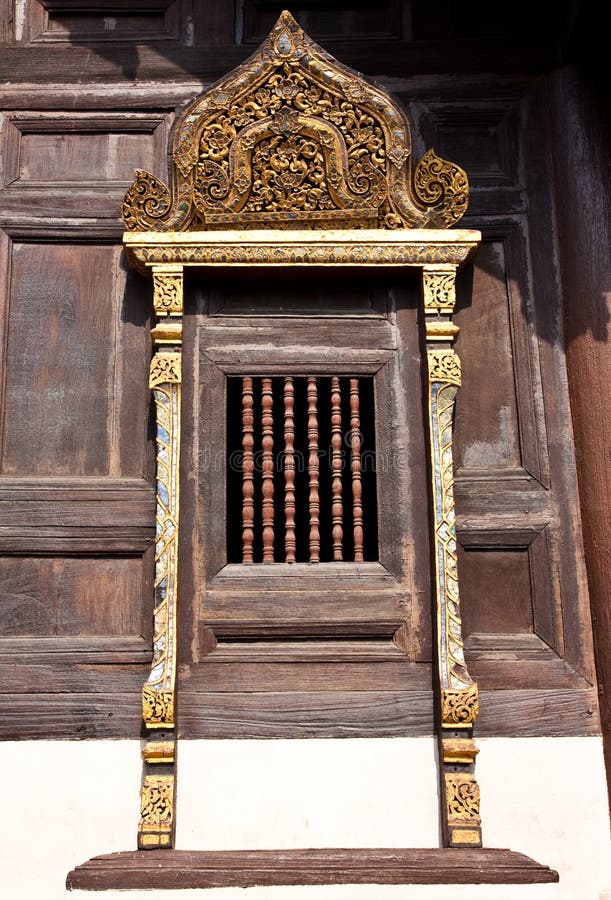 Wooden Temple Window stock photo. Image of architecture - 14819010