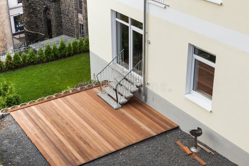 Wooden terrace stock photo. Image of outside, brick, floor - 60847858