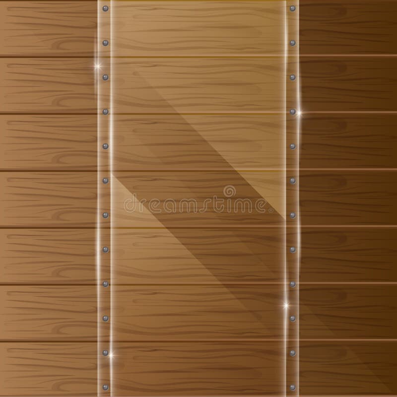 Wooden Texture with Glass Framework. Vector Illustration Decorative ...