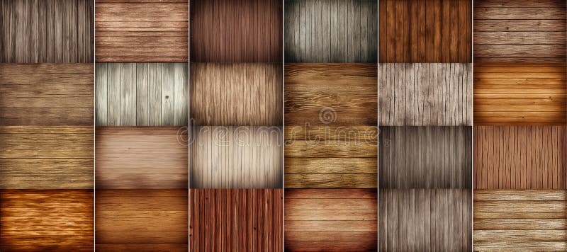 Wooden Texture Set. Wood Background Stock Illustration - Illustration ...