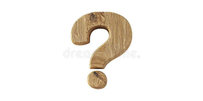 Wooden Textured Question Mark Symbol Isolated on Transparent Background ...