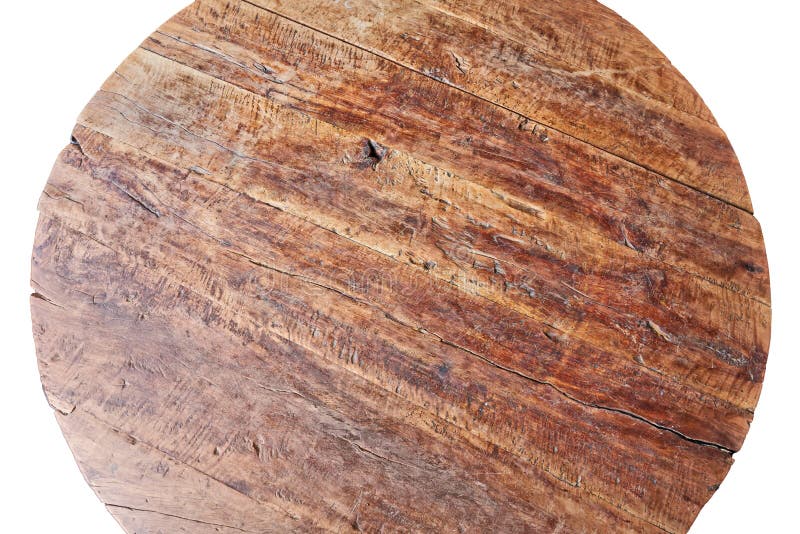 Textured Round Rustic Table View from Top Stock Image - Image of dark ...