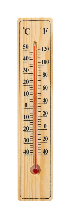 Wooden Thermometer with Maximum Temperature Stock Photo - Image of ...