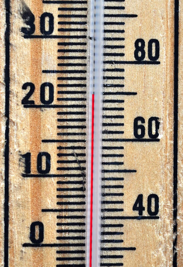 Wooden thermometer scale stock image. Image of oldfashioned - 35179529