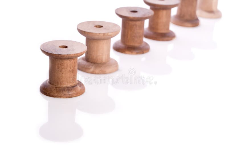 Wooden thread reel stock photo. Image of craft, roll - 30326896