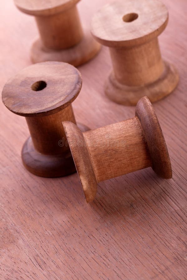 Wooden thread reel stock image. Image of closeup, craft - 30543195